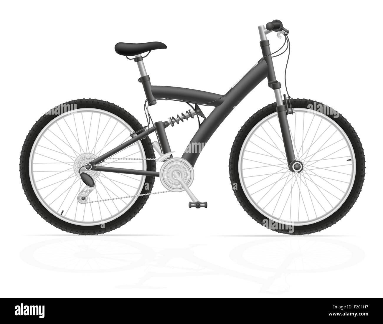 sports bike with the rear shock absorber vector illustration isolated ...