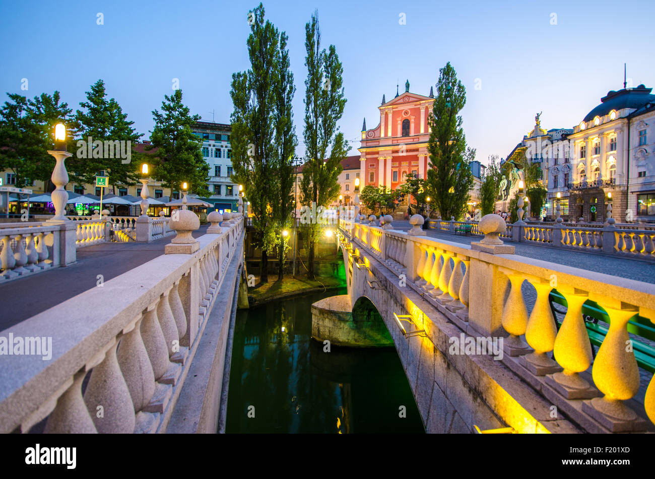 Ljubljana triple bridge slovenia hi-res stock photography and images ...
