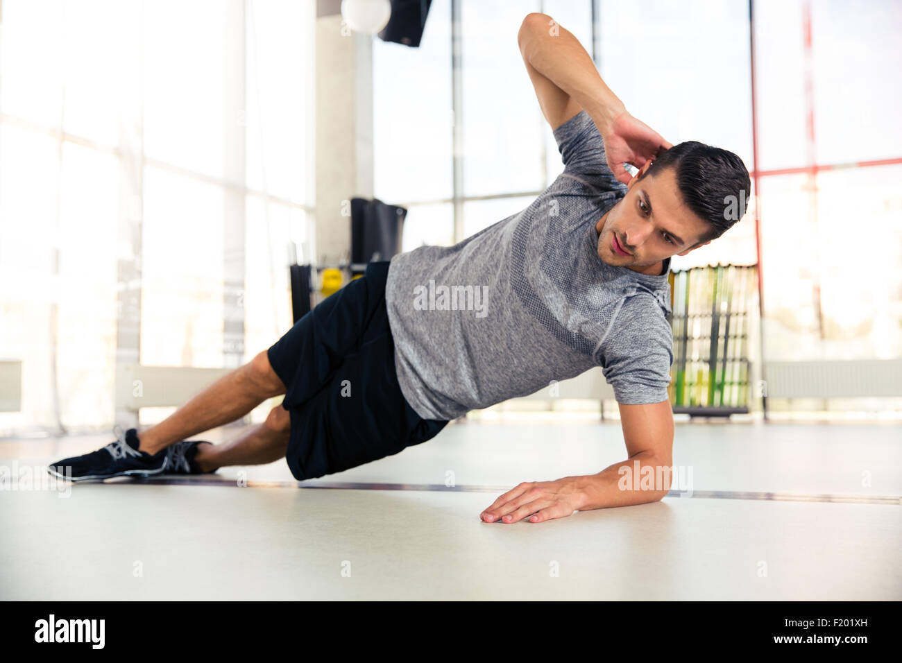 Side plank man exercise hi-res stock photography and images - Alamy