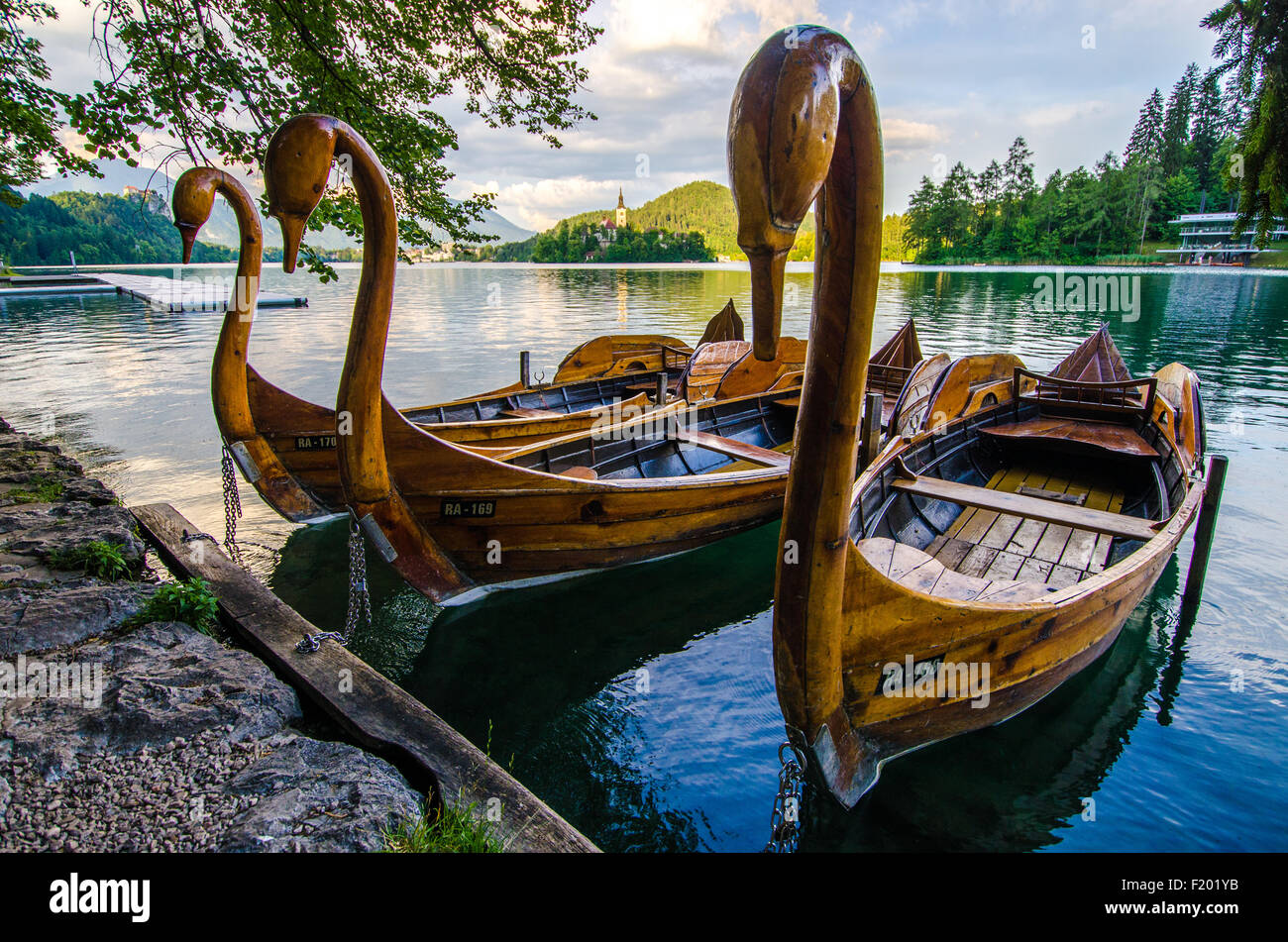 Boats lake bled in slovenia hi-res stock photography and images - Alamy