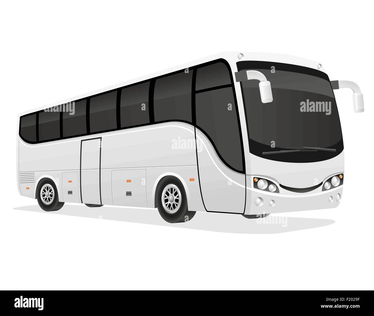 big tour bus vector illustration isolated on white background Stock ...