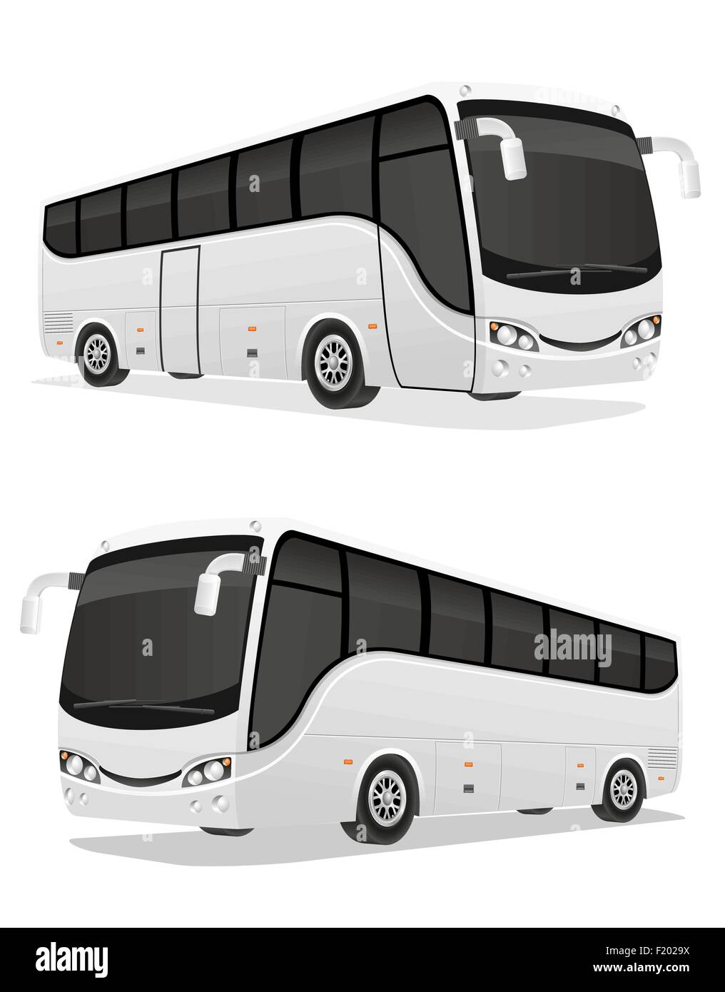 big tour bus vector illustration isolated on white background Stock ...