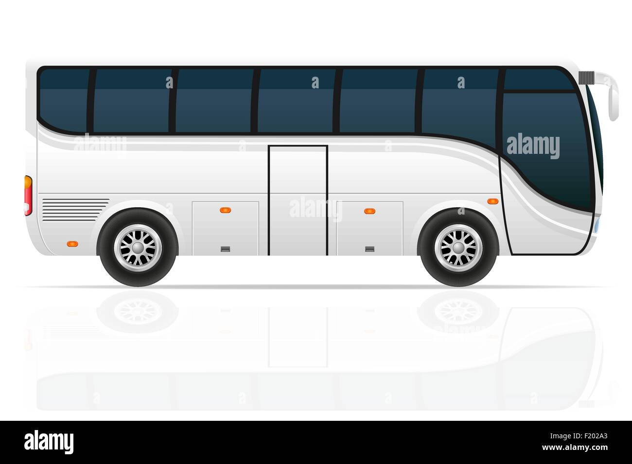 big tour bus vector illustration isolated on white background Stock ...