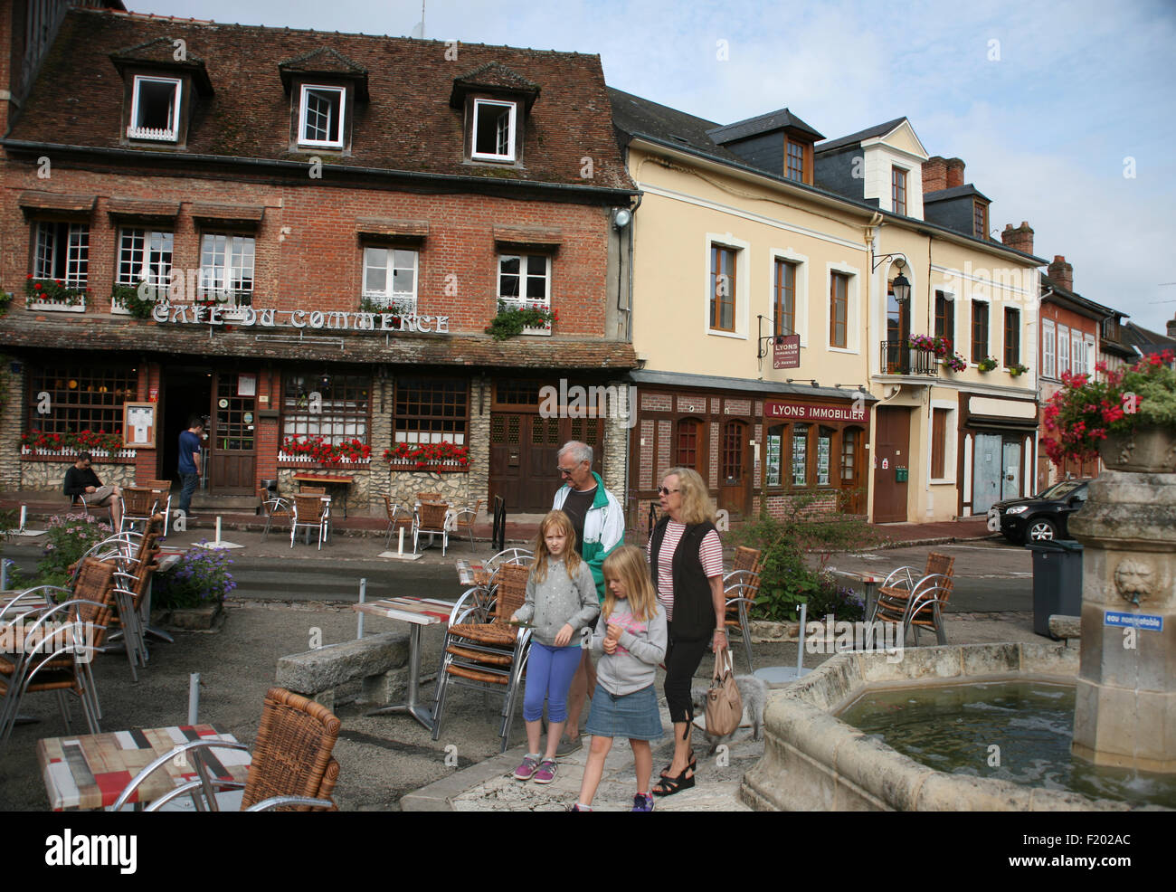 Town Centre, Lisors, France, Europe Stock Photo - Alamy