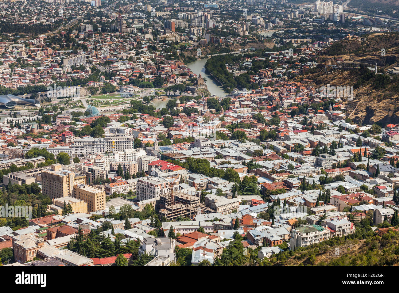 Beautiful panoramic view of Tbilisi at sunset Stock Photo - Alamy