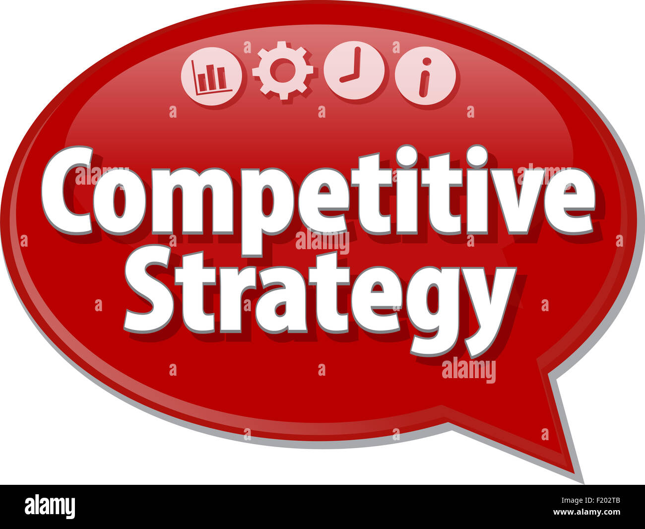 Speech bubble dialog illustration of business term saying Competitive ...