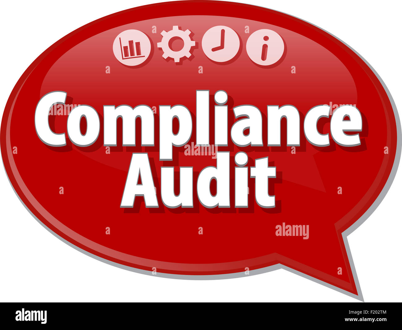 Speech bubble dialog illustration of business term saying Compliance ...