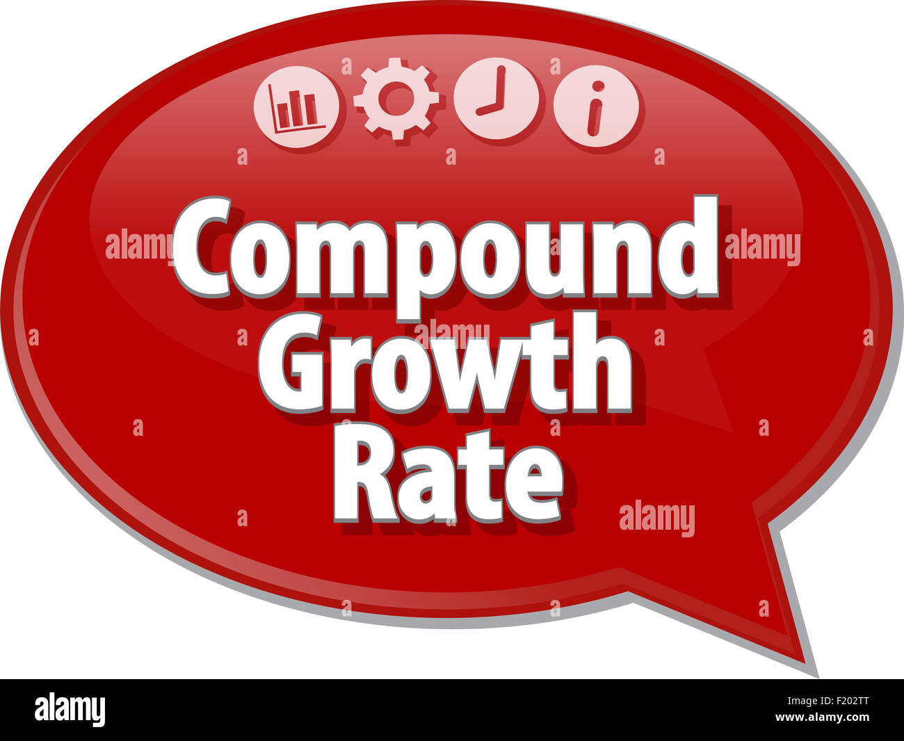 Speech bubble dialog illustration of business term saying Compound ...