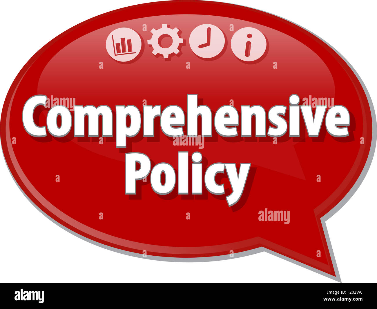 Speech bubble dialog illustration of business term saying Comprehensive ...