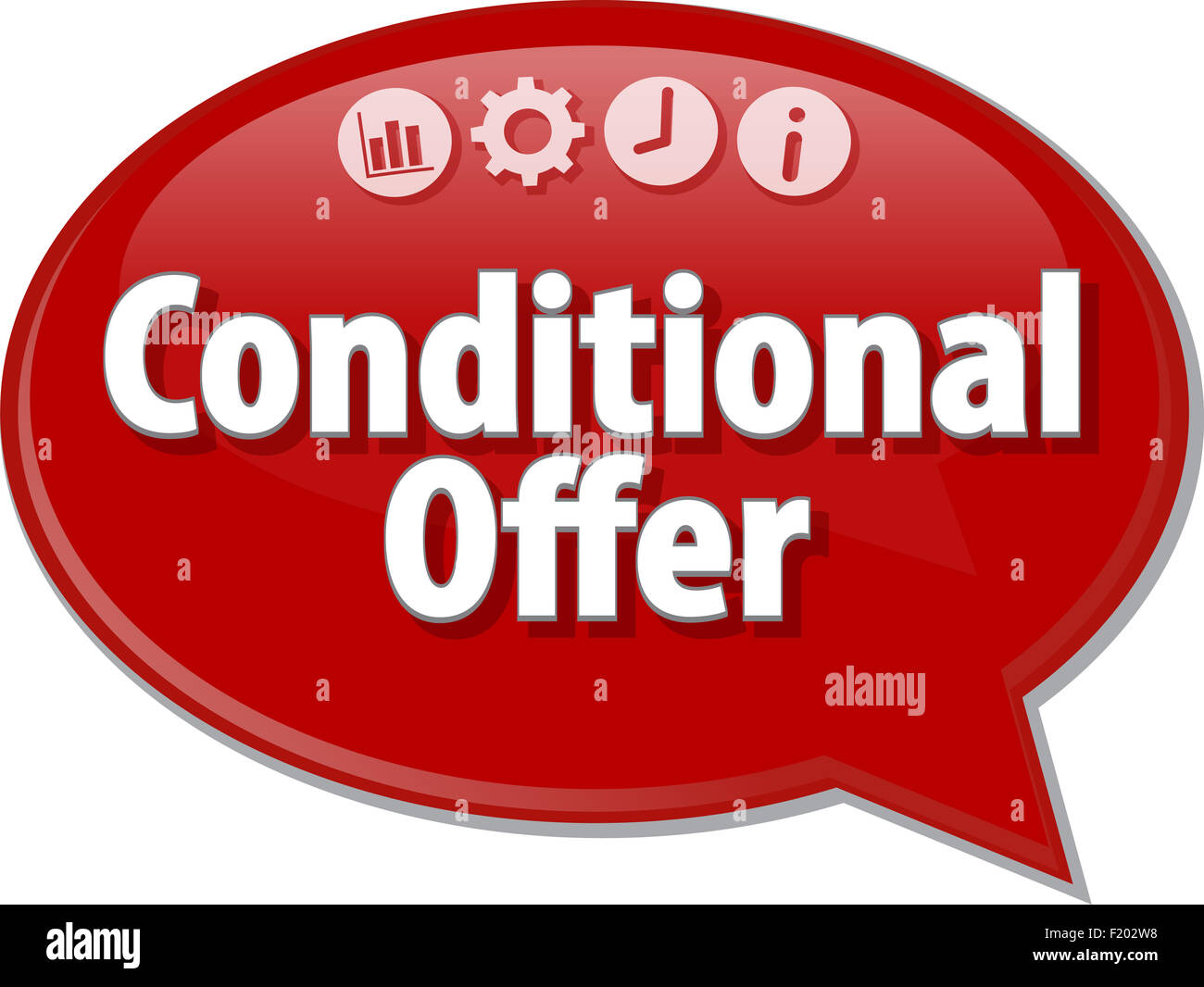 Speech bubble dialog illustration of business term saying Conditional ...