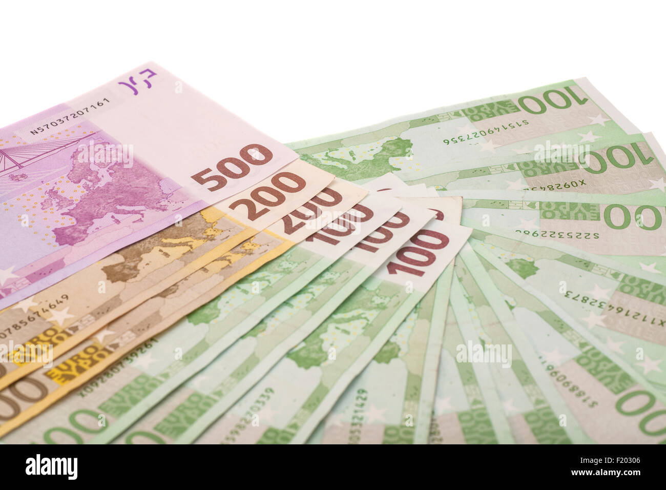 Different Euro banknotes isolated Stock Photo - Alamy
