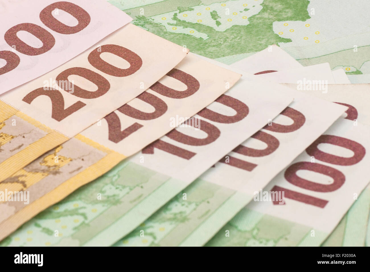 Different Euro banknotes isolated Stock Photo - Alamy