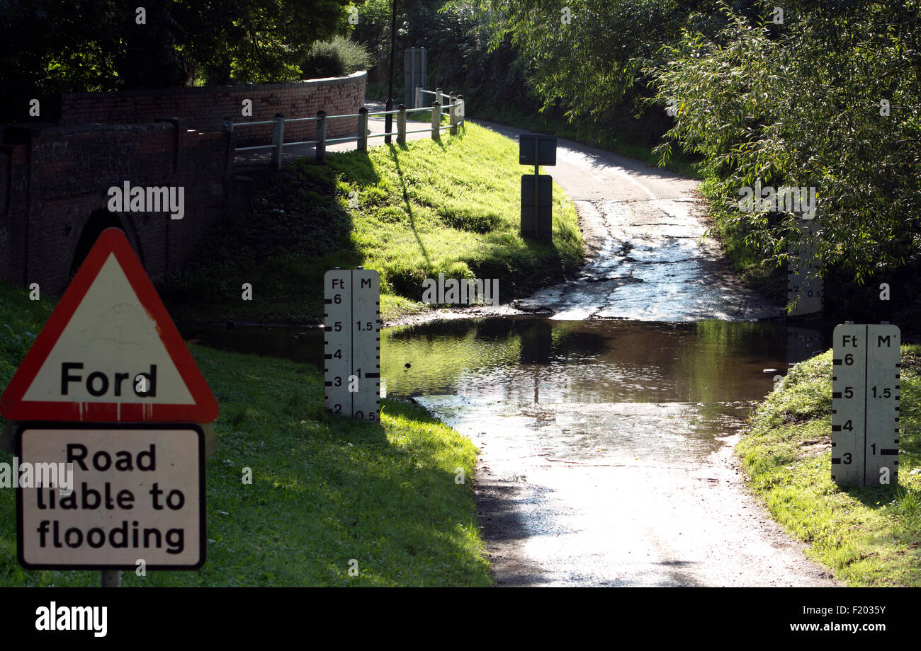 The ford, Kempsey, Worcestershire, England, UK Stock Photo - Alamy