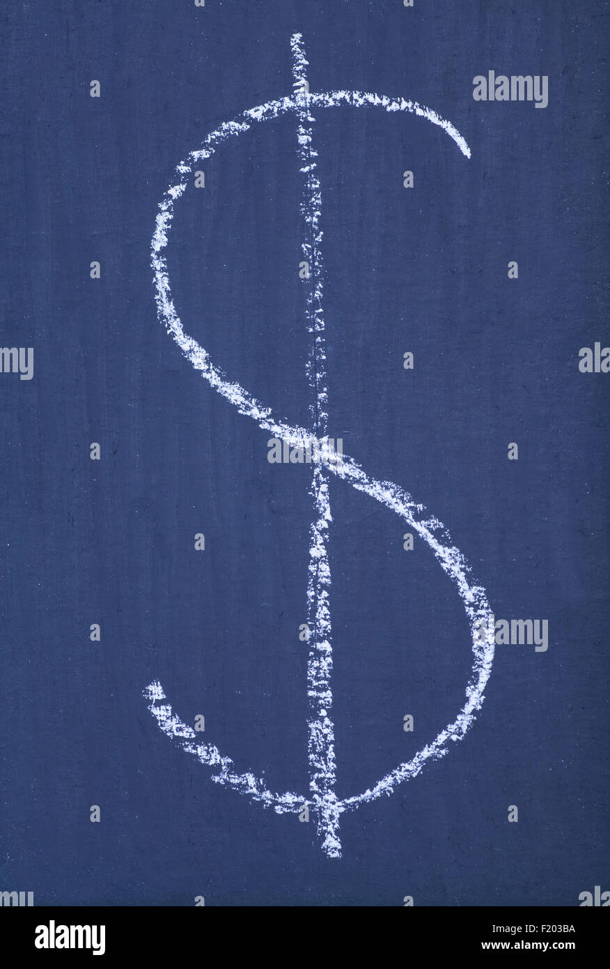 dollar sign on blackboard Stock Photo - Alamy
