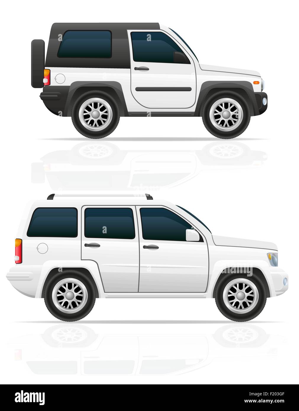 car jeep off road suv vector illustration isolated on white background ...