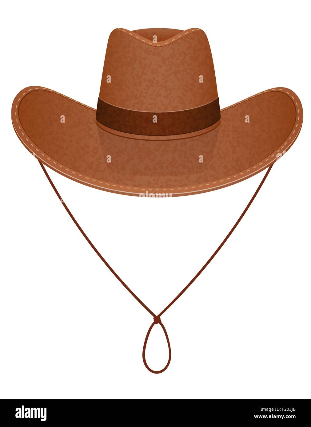 cowboy hat vector illustration isolated on white background Stock ...