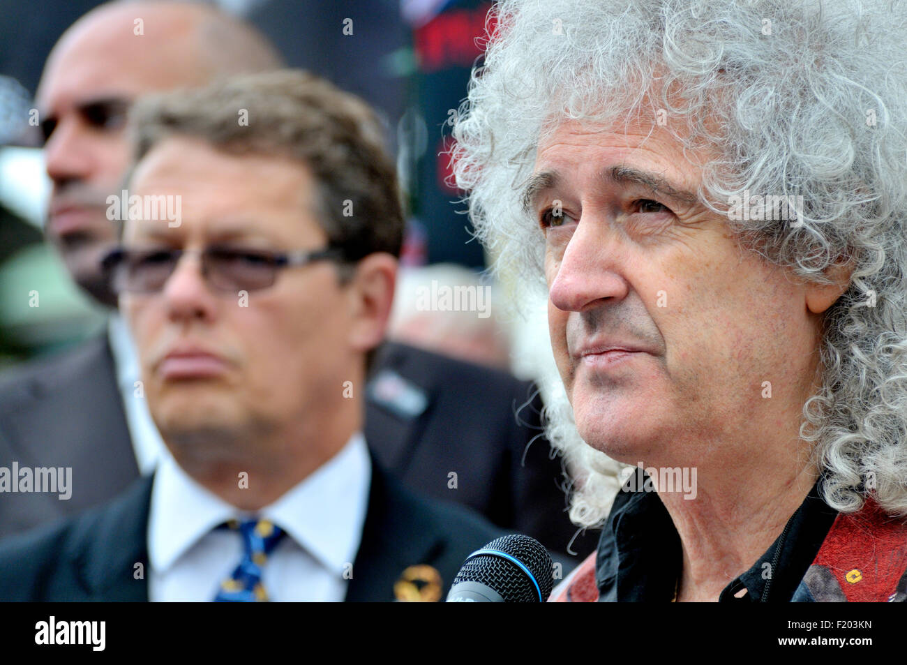 Brian May, former Queen guitarist, speaking at the Protest Against the ...