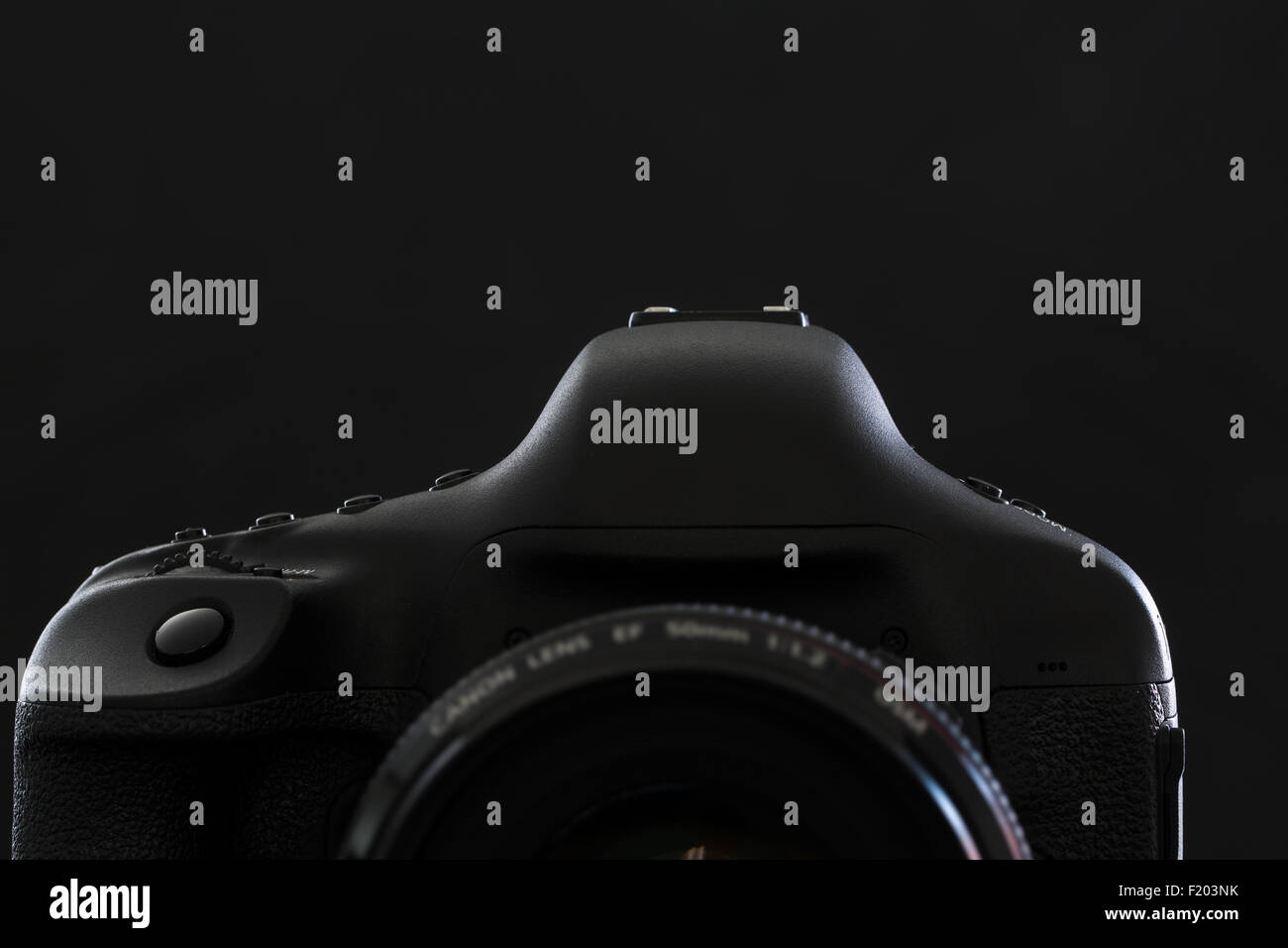 Professional modern DSLR camera low key stock photo/image - Modern DSLR ...