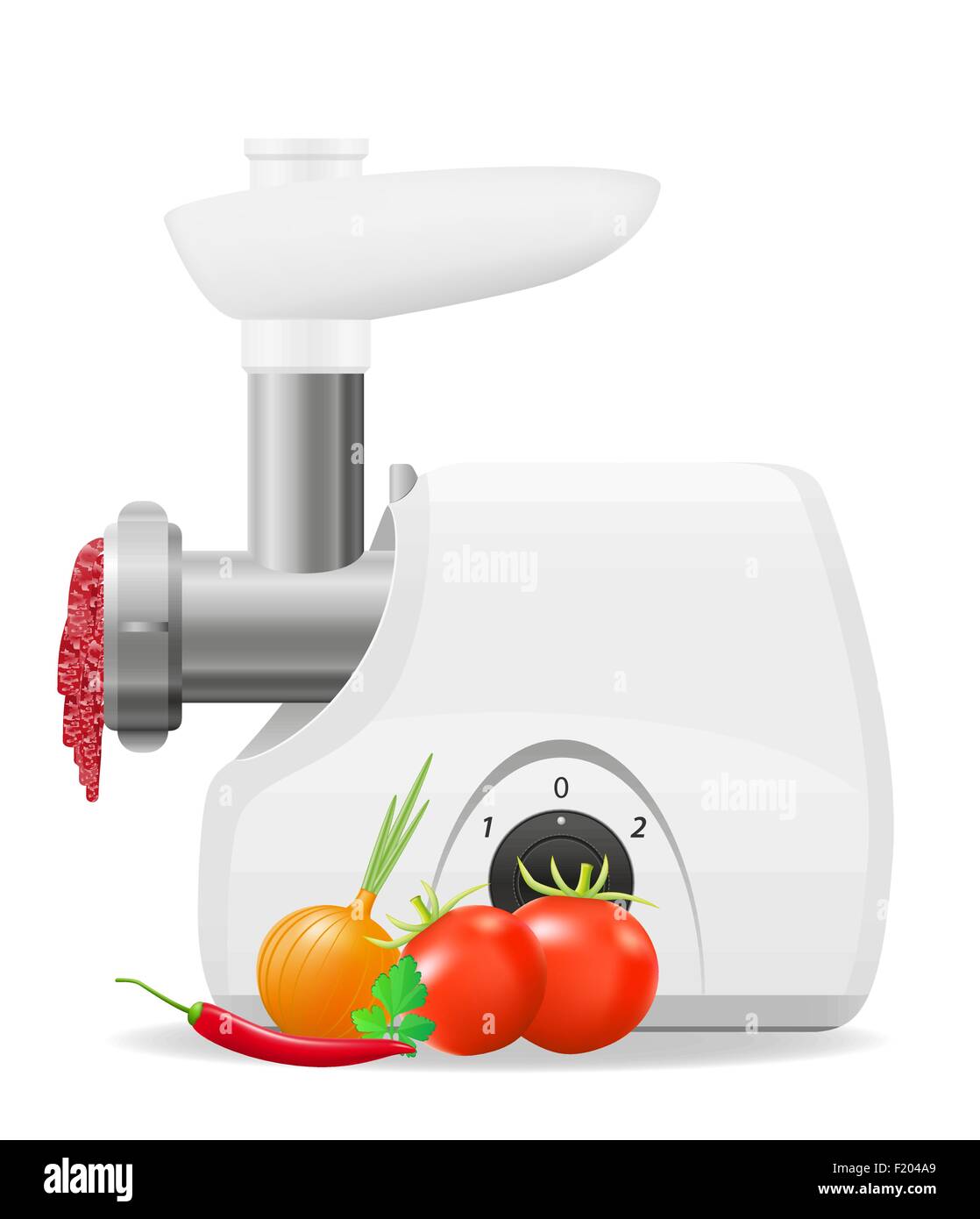 electric kitchen grinder vector illustration isolated on white ...