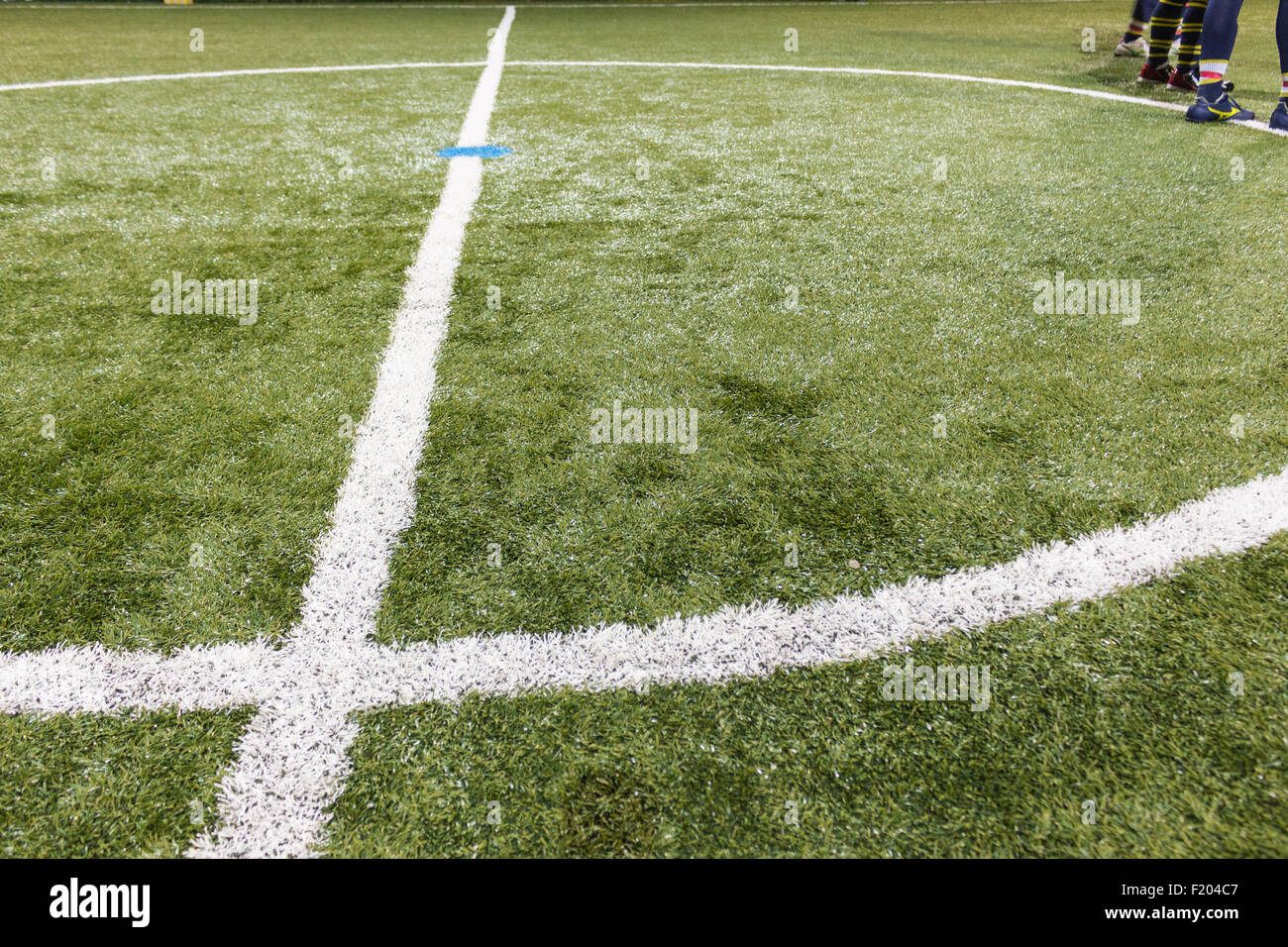 In the middle of football field Stock Photo - Alamy