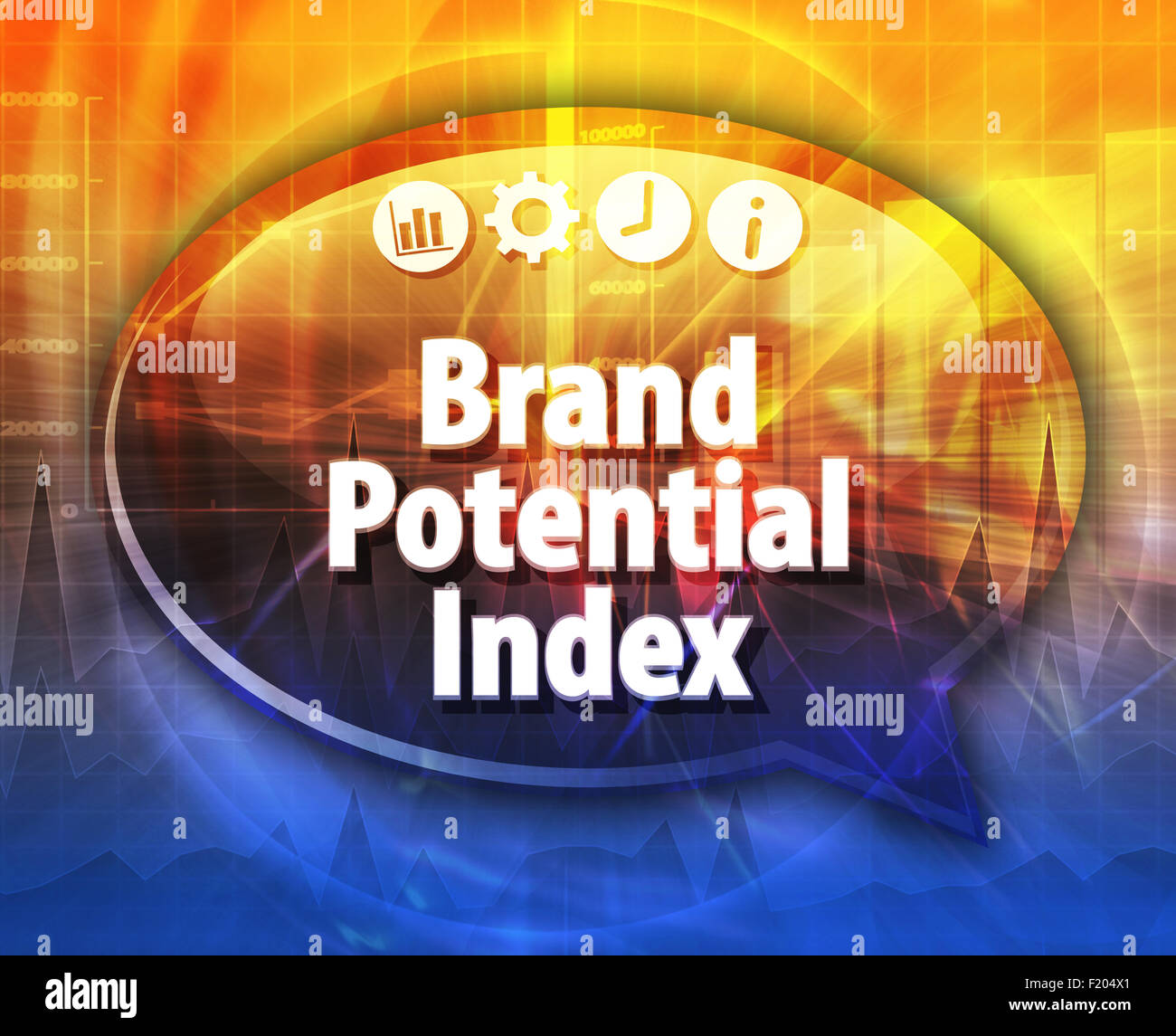 Speech bubble dialog illustration of business term saying Brand ...