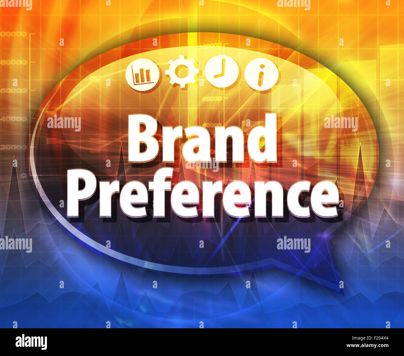 Speech bubble dialog illustration of business term saying Brand ...