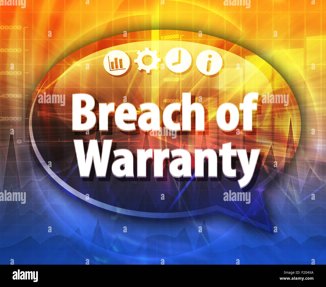 Speech bubble dialog illustration of business term saying Breach of ...