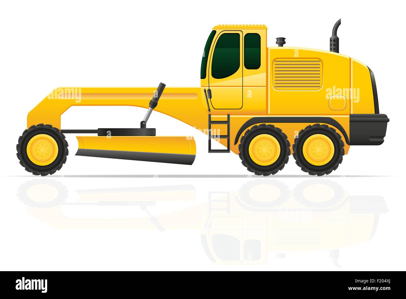 grader for road works vector illustration isolated on white background ...