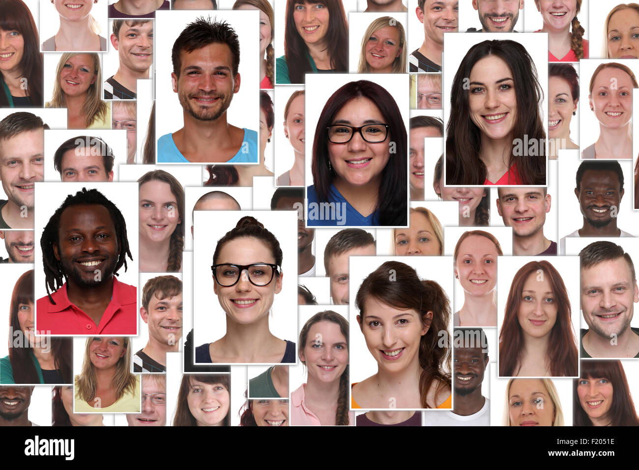 Collage face racial hi-res stock photography and images - Alamy