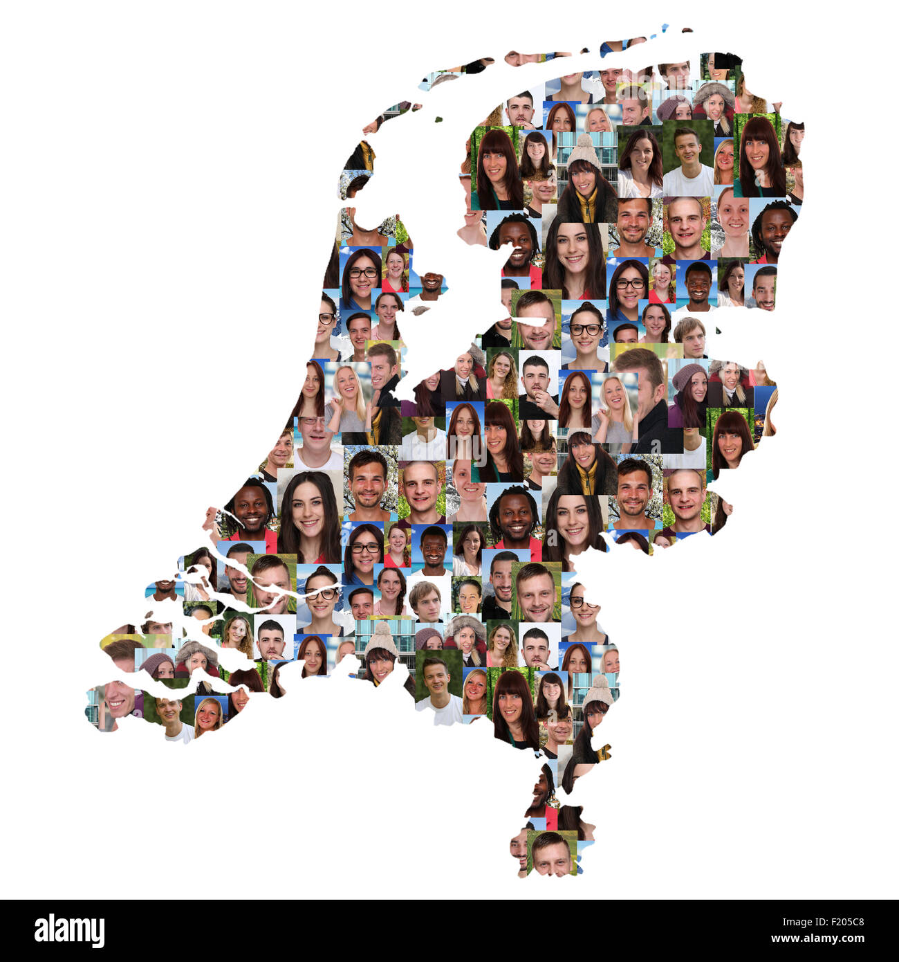 Netherlands map multicultural group of young people integration ...