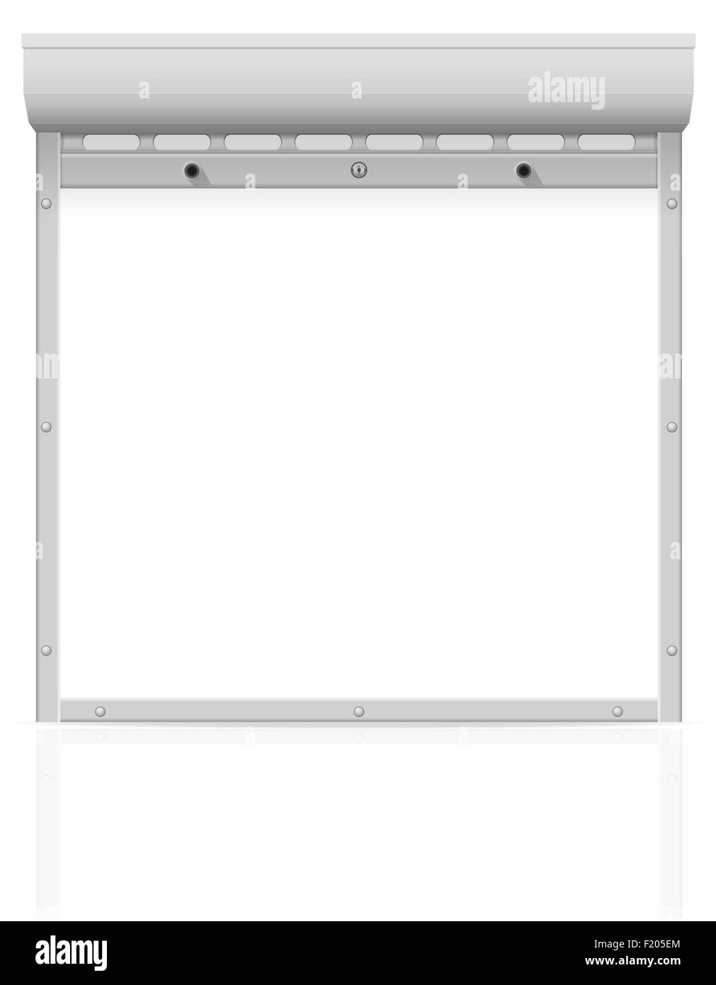 metal perforated rolling shutters vector illustration isolated on white ...