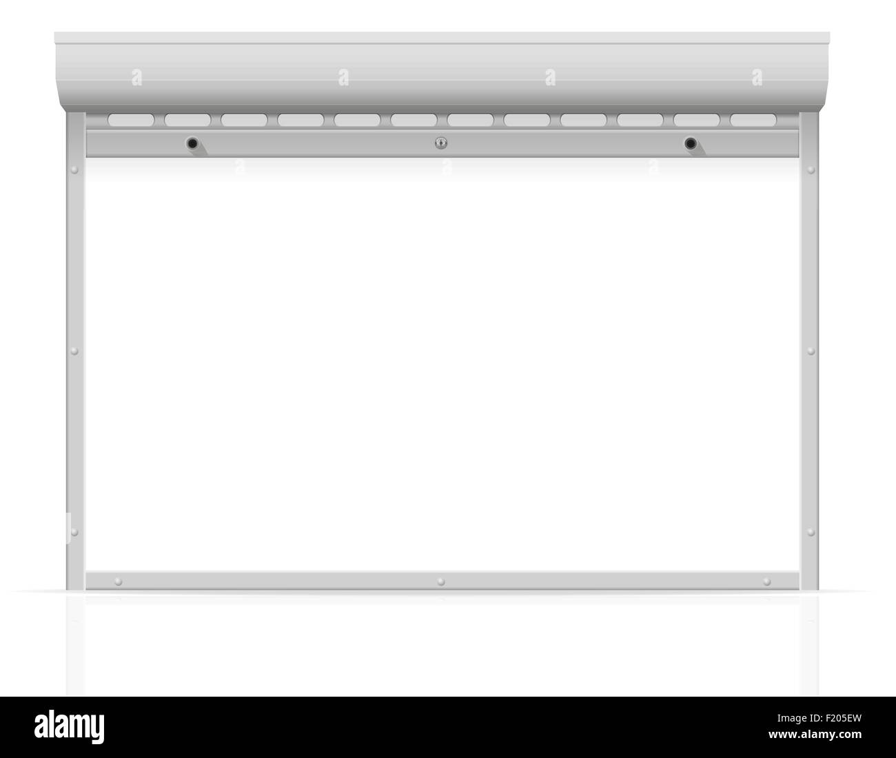 metal perforated rolling shutters vector illustration isolated on white ...