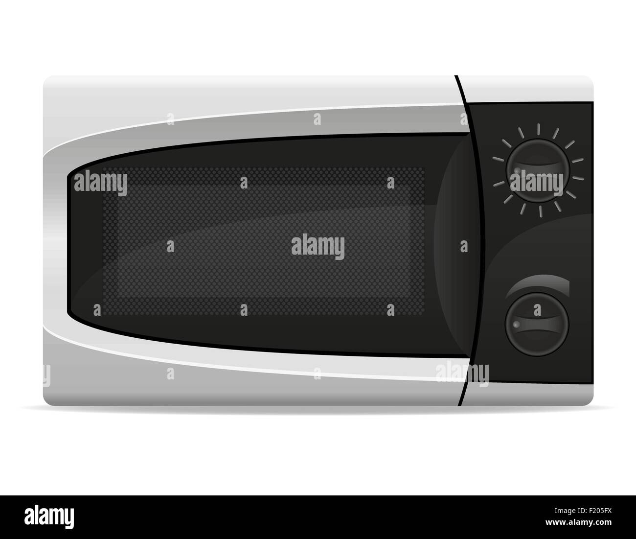 microwave oven with mechanical control vector illustration isolated on ...