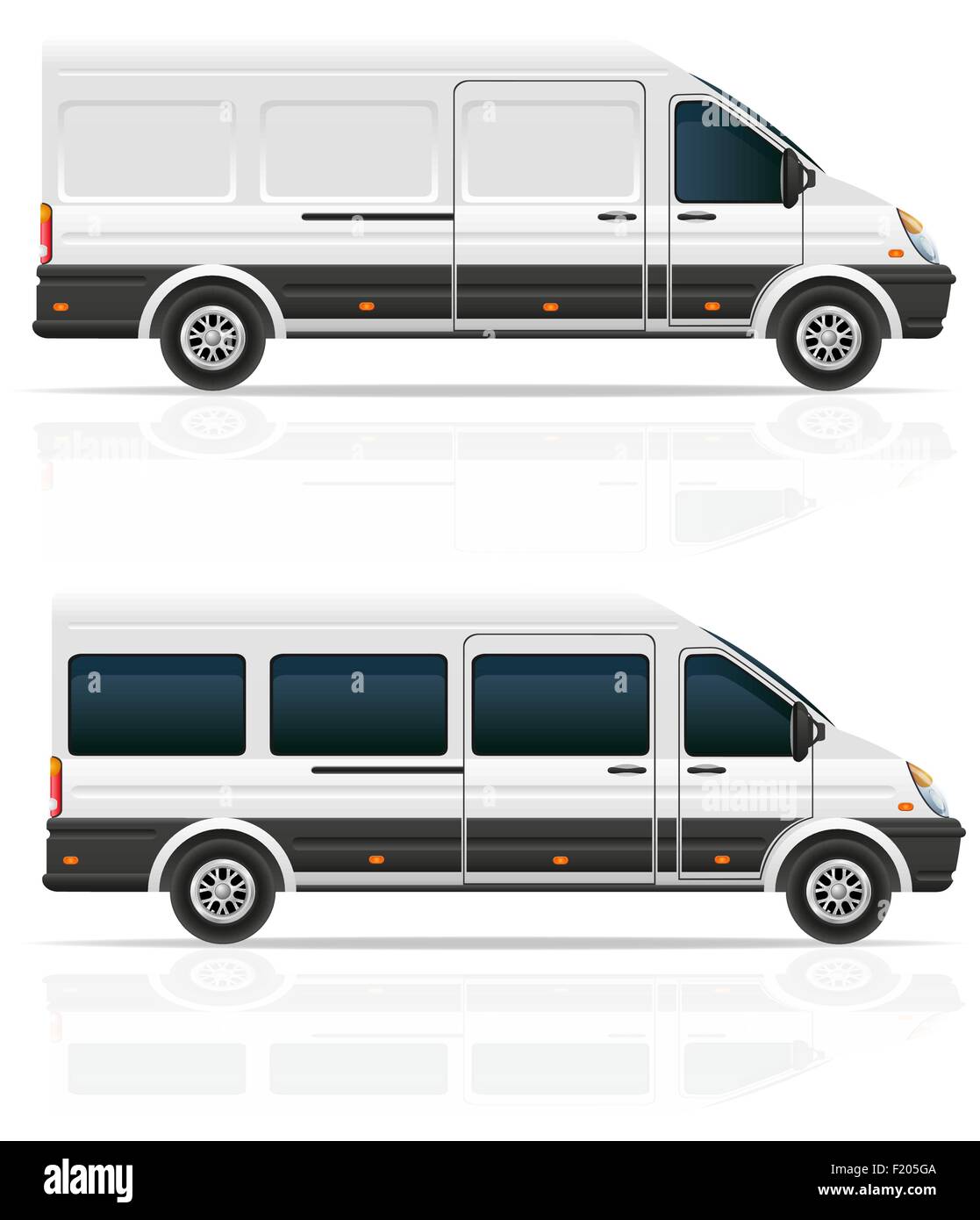 mini bus for the carriage of cargo and passengers vector illustration ...