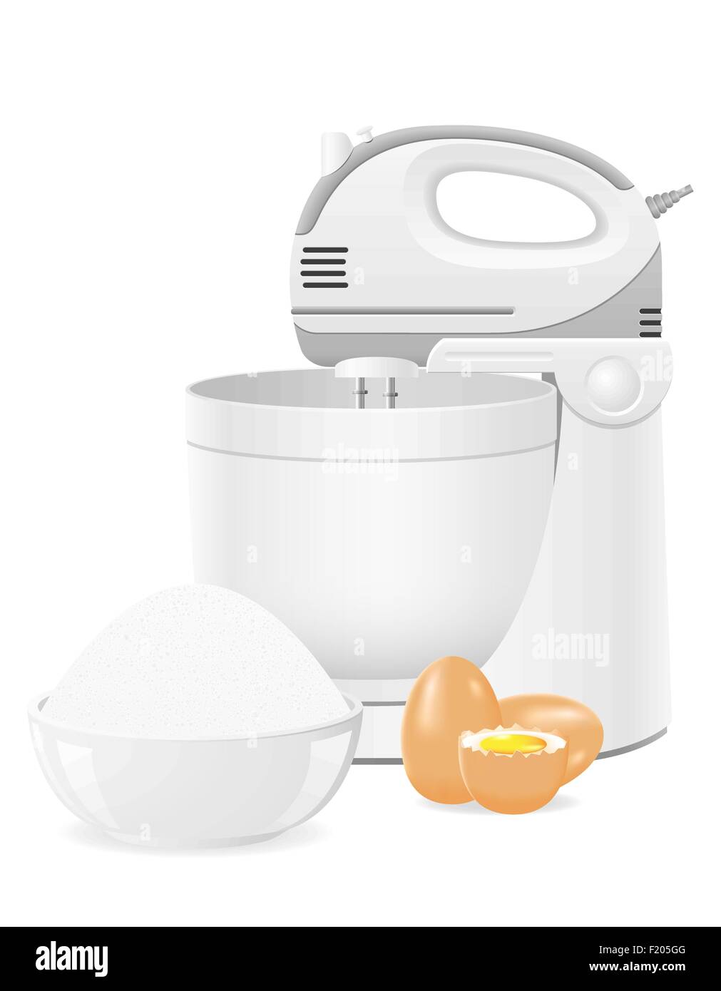 kitchen mixer vector illustration isolated on white background Stock ...