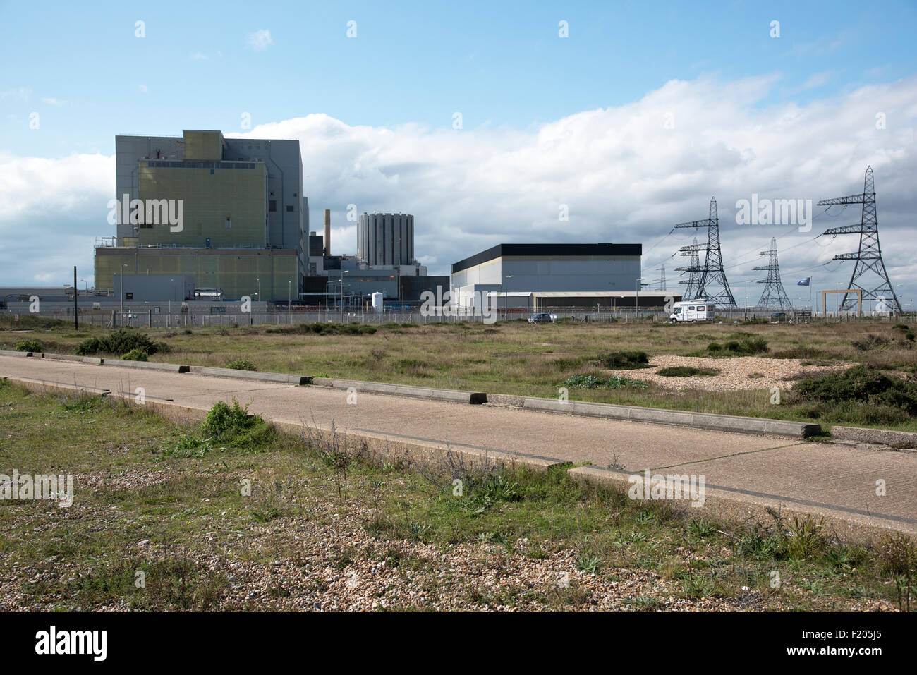 Dungeness Nuclear Power stations A and B built on a shingle beach at ...