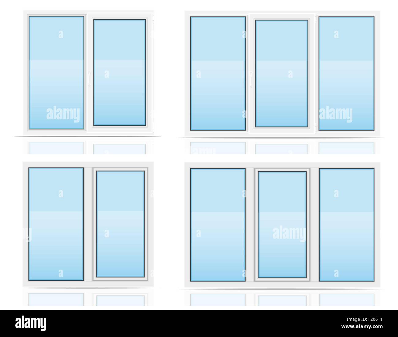 plastic transparent window view indoors and outdoors vector ...