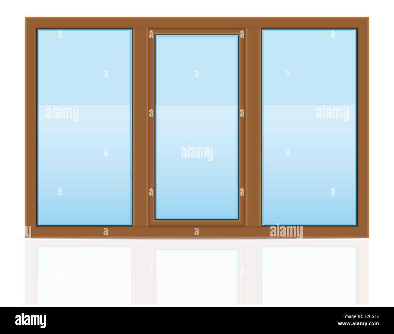 brown plastic transparent window view outdoors vector illustration ...