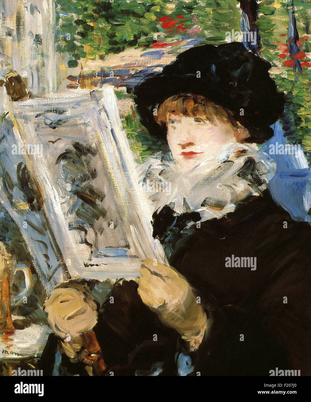 Edouard Manet - Woman Reading Stock Photo - Alamy