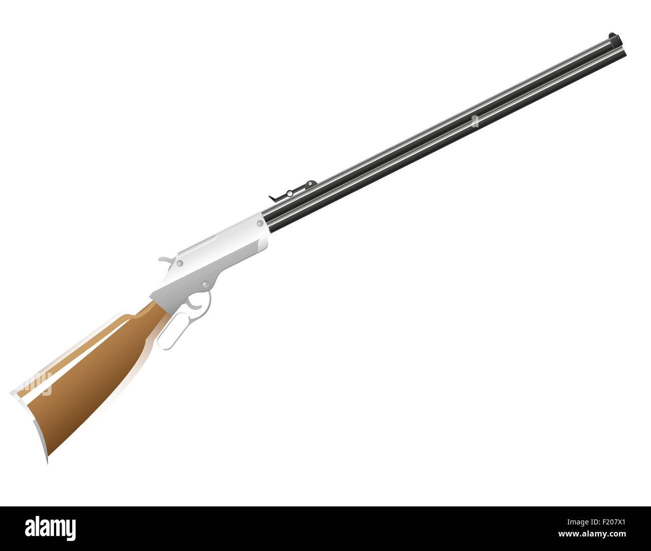 rifle the wild west vector illustration isolated on white background ...