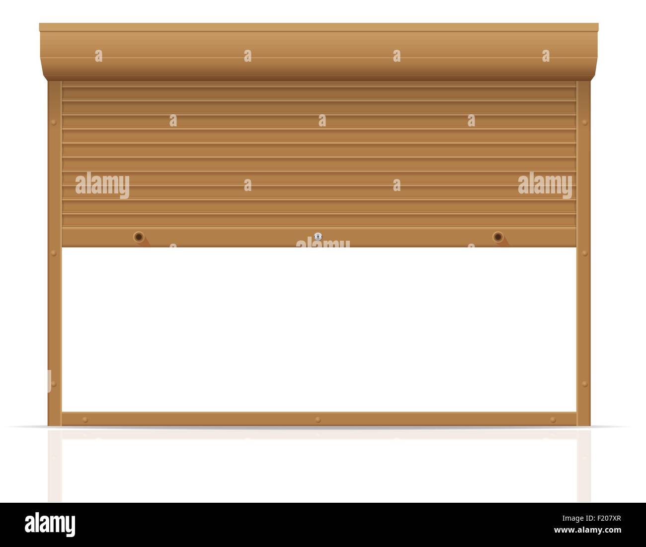 brown rolling shutters vector illustration isolated on white background ...