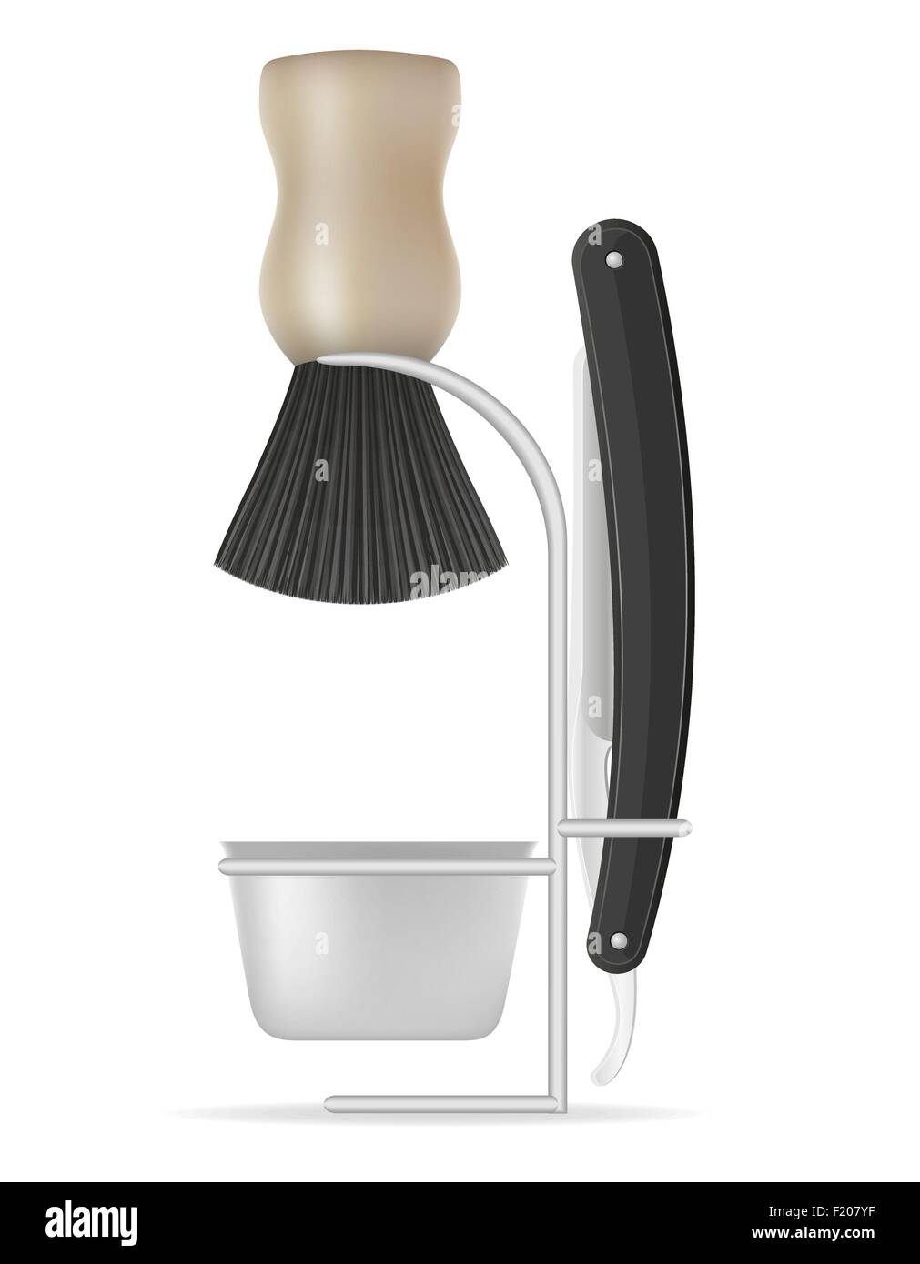 set for shaving vector illustration isolated on white background Stock ...