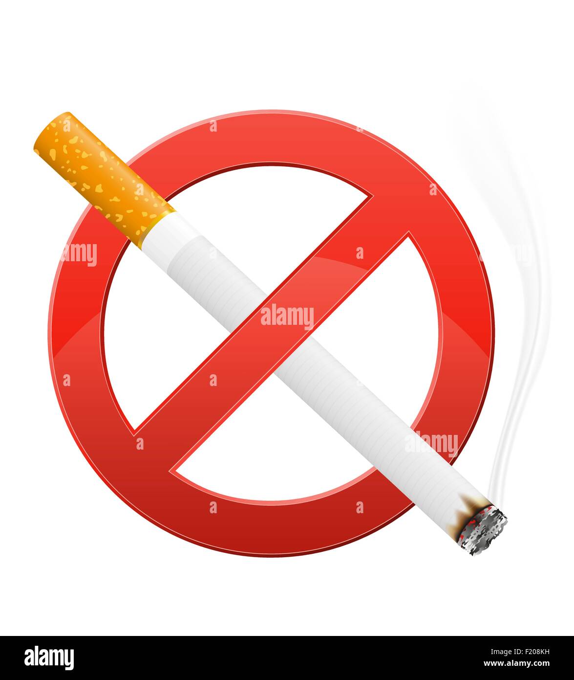 sign prohibiting smoking vector illustration isolated on white ...