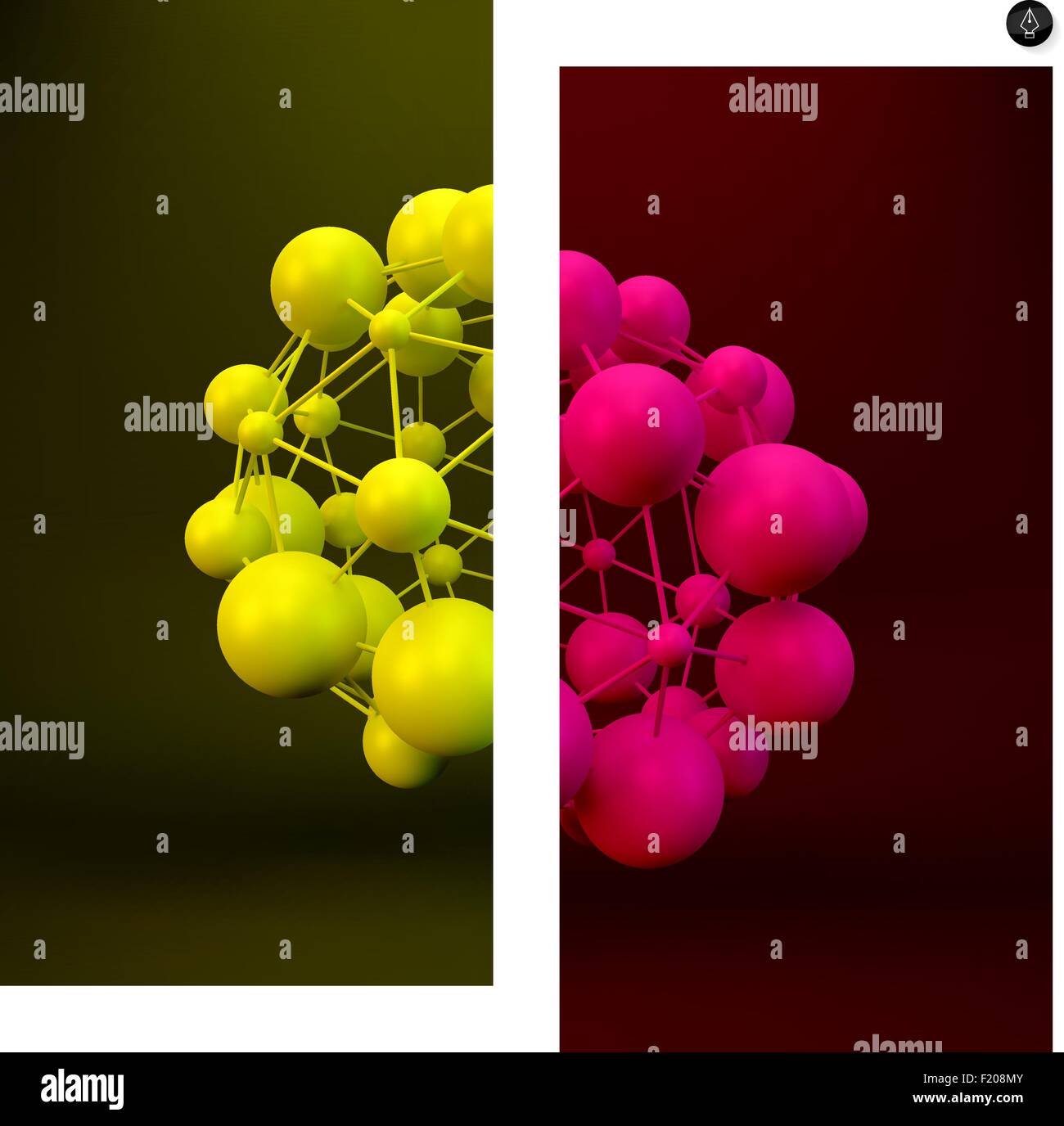3d Molecule Structure Background Graphic Design Vector Illustration