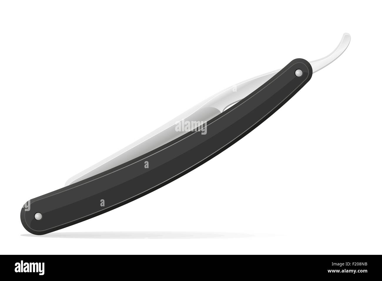 straight razor vector illustration isolated on white background Stock ...