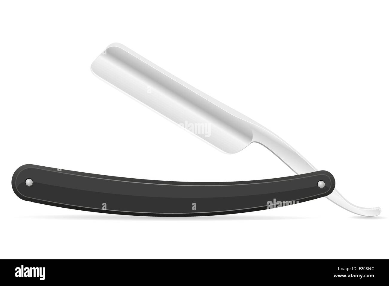 straight razor vector illustration isolated on white background Stock ...