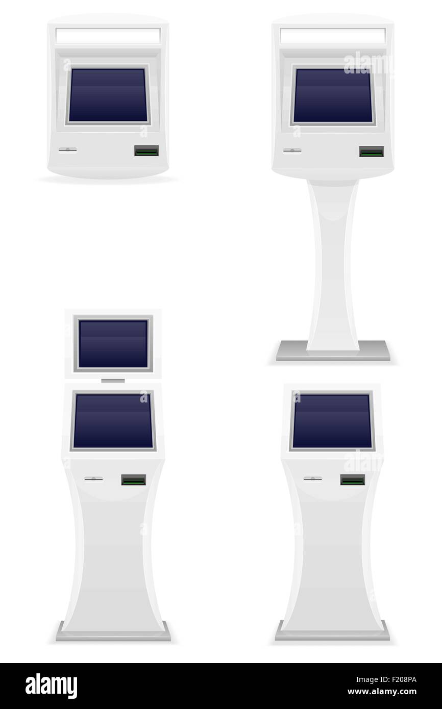 terminal for receiving cash payments vector illustration isolated on ...