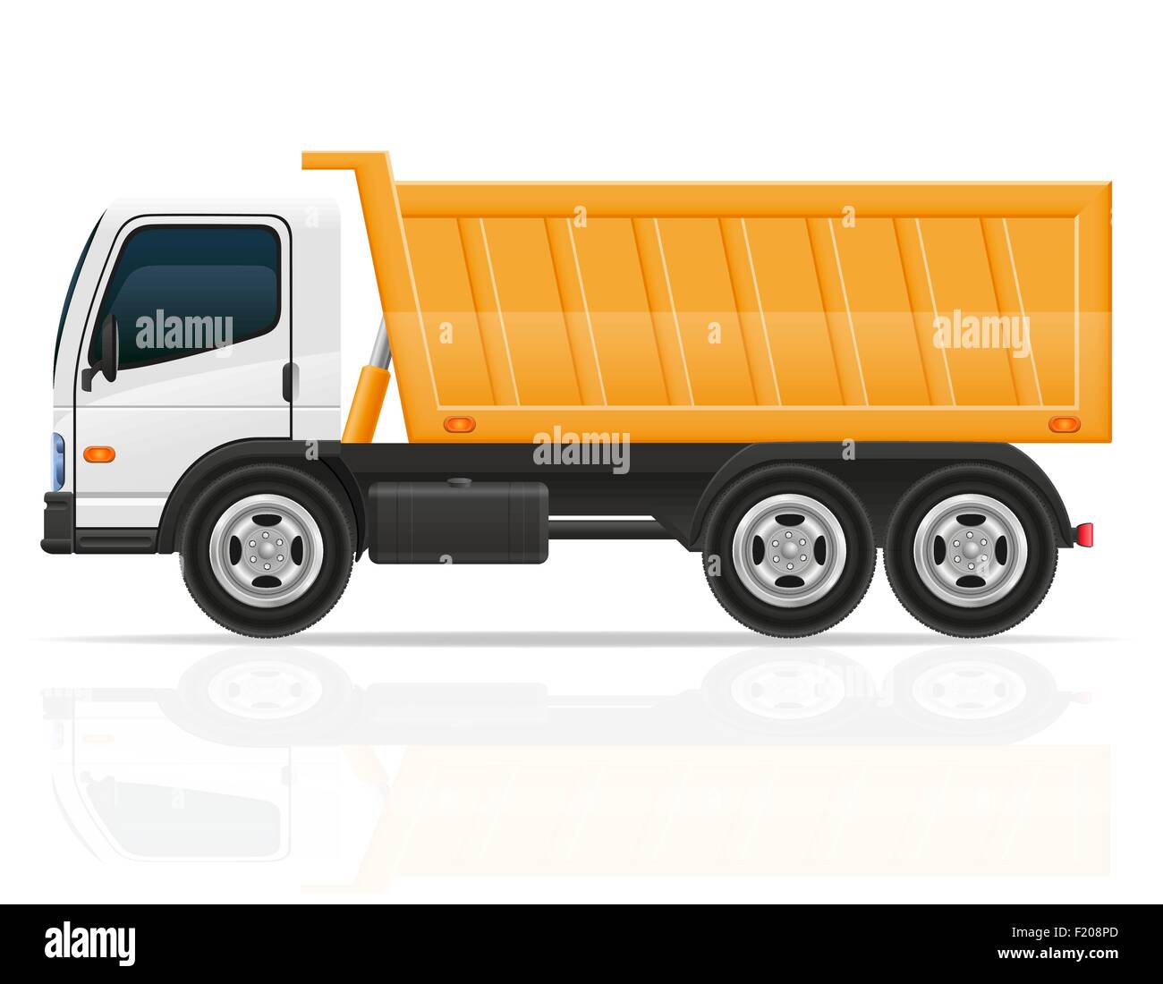 tipper truck for construction vector illustration isolated on white ...