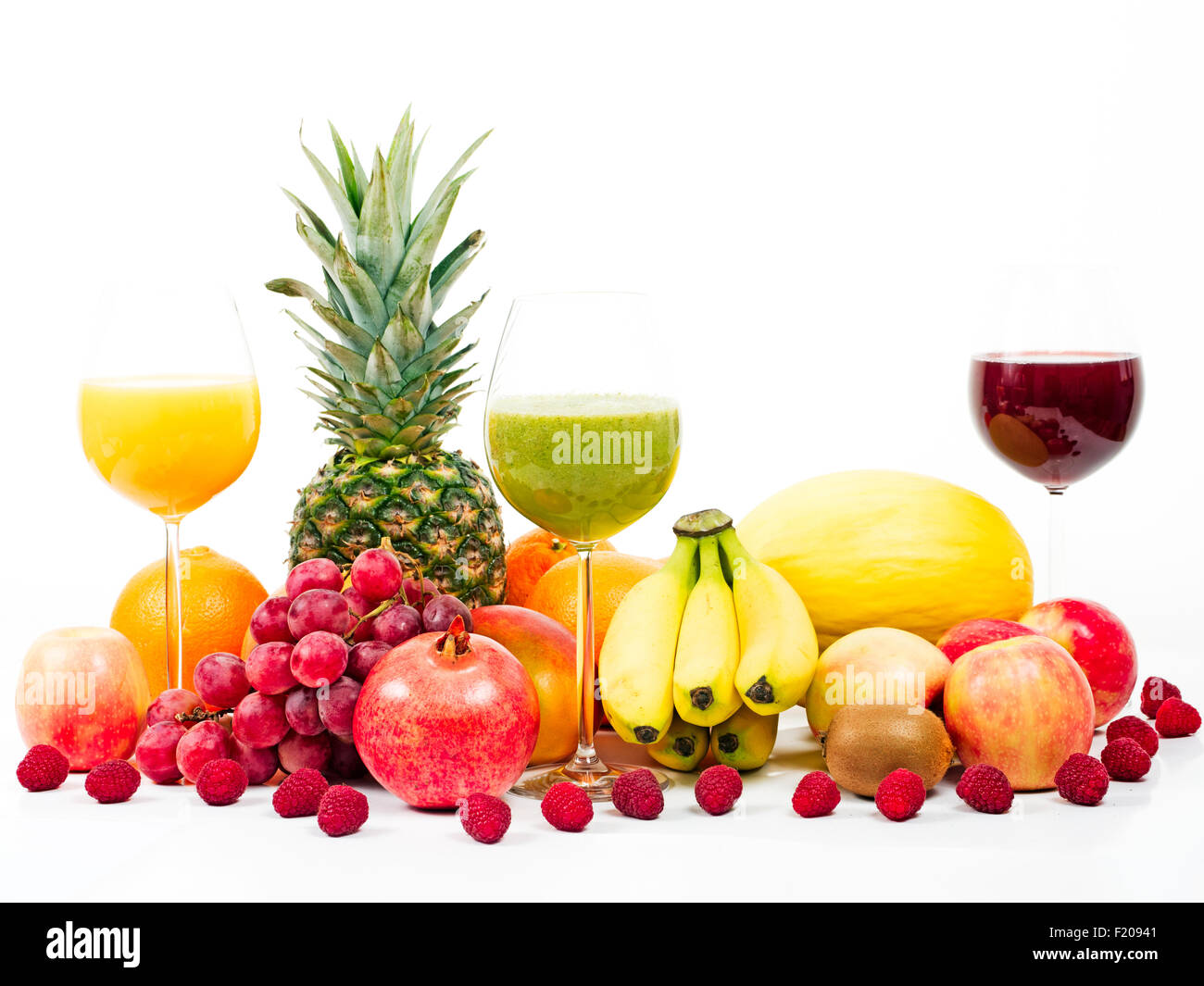 Früchte und Säfte Stock Photo - Alamy