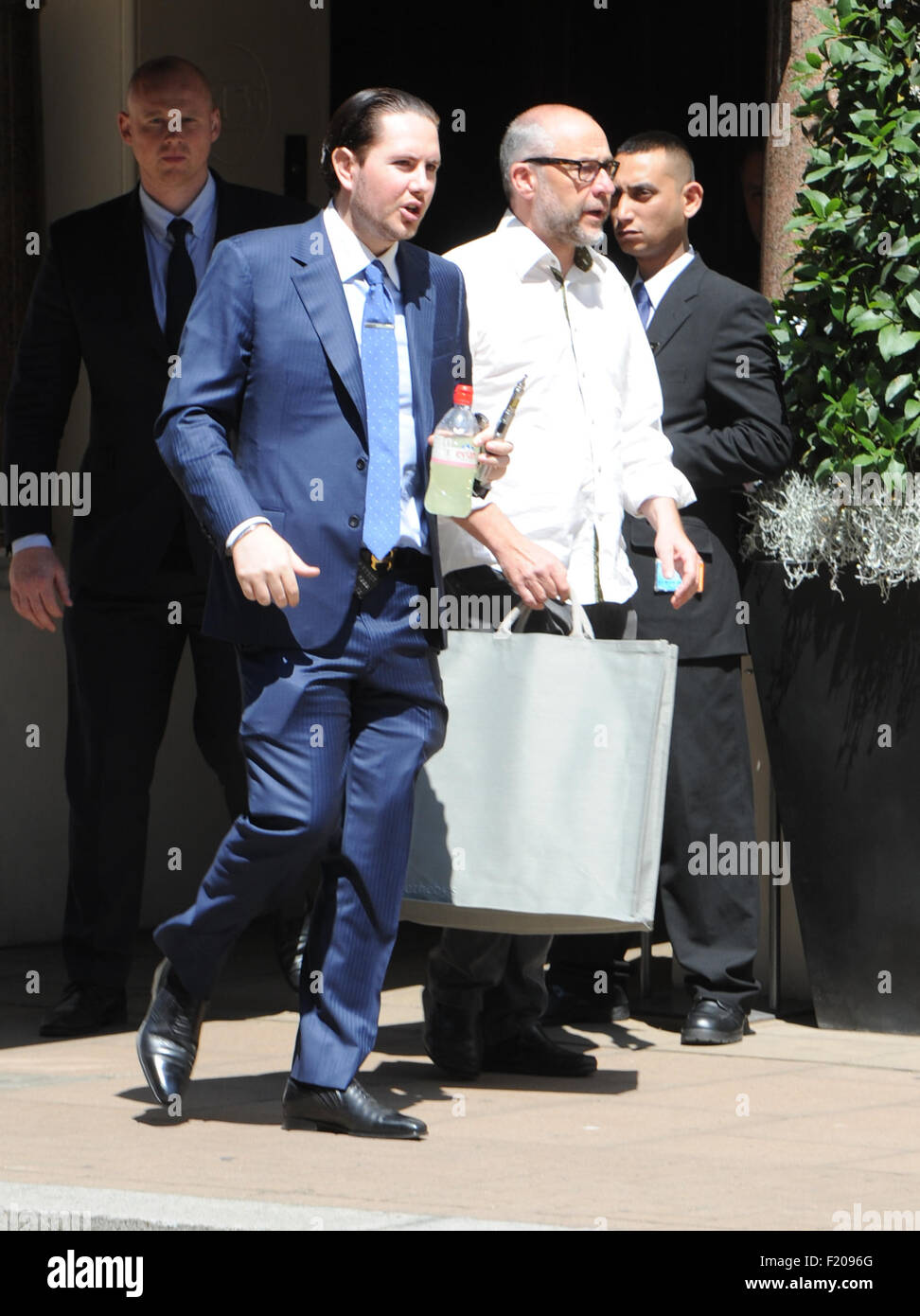 James Stunt seen leaving Sotheby's in London Featuring: James Stunt ...